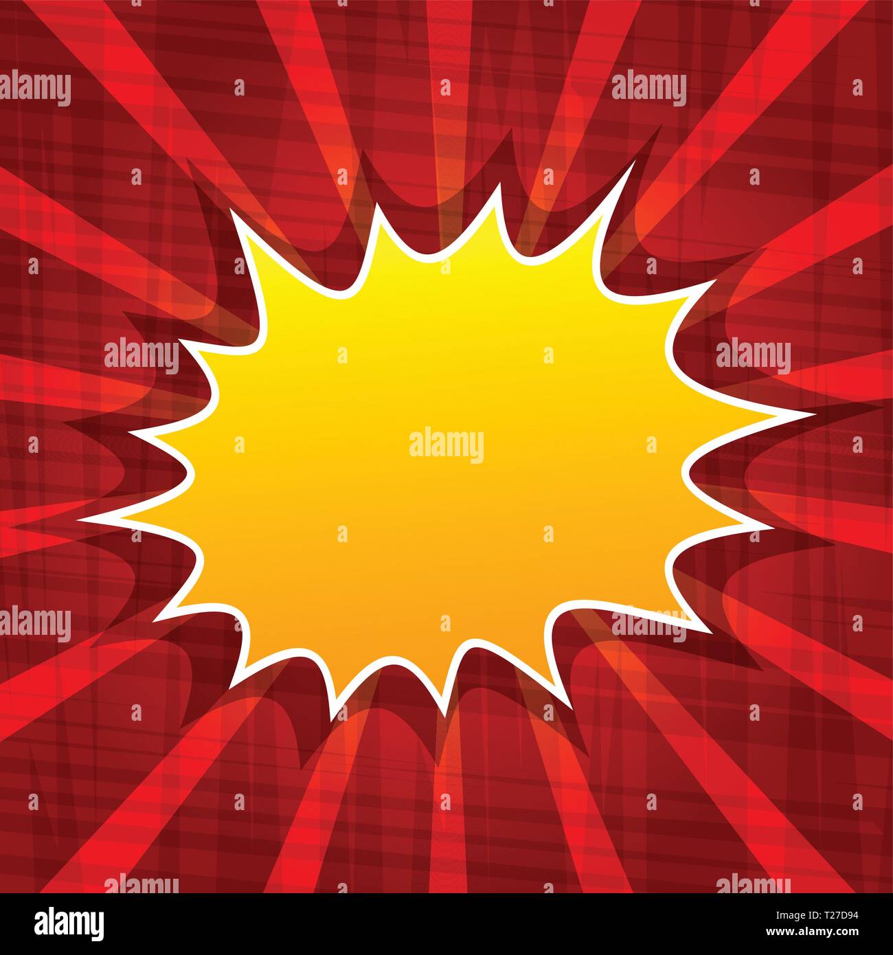 Vector illustrated retro comic book background. Pop art vintage style ...