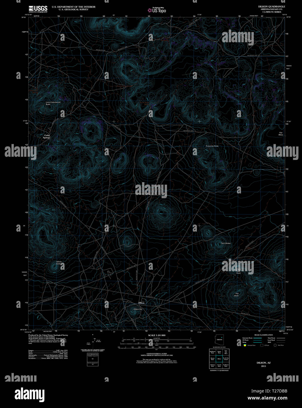 Dilkon arizona map hi-res stock photography and images - Alamy