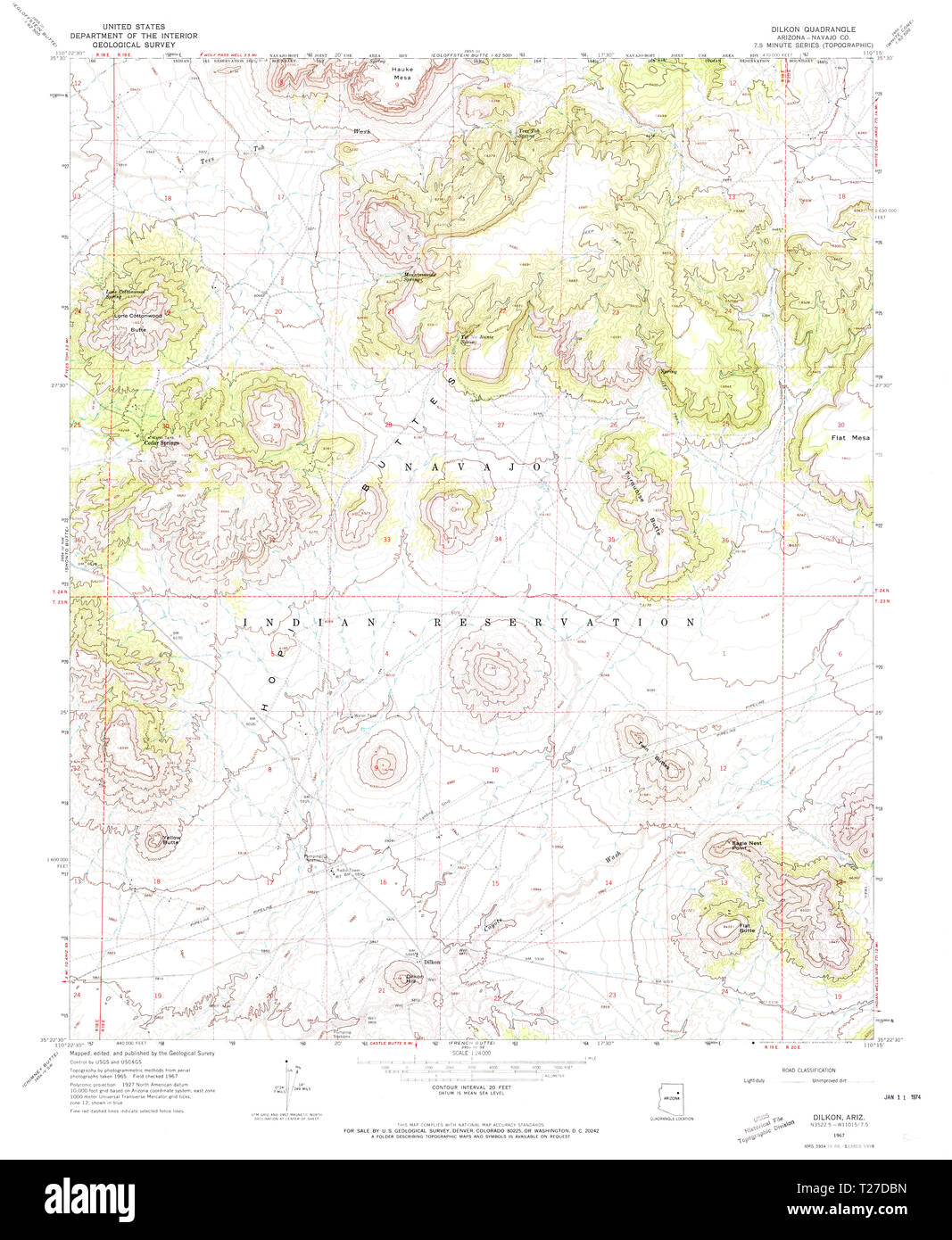 Dilkon arizona map hi-res stock photography and images - Alamy