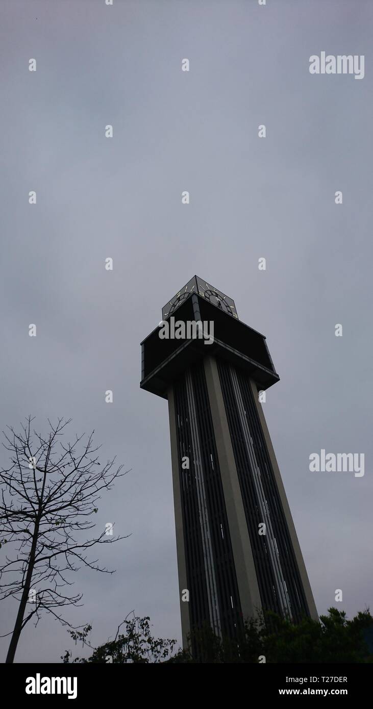 Shenzhen, China: Landscape of Large Clock Buildings Stock Photo - Alamy