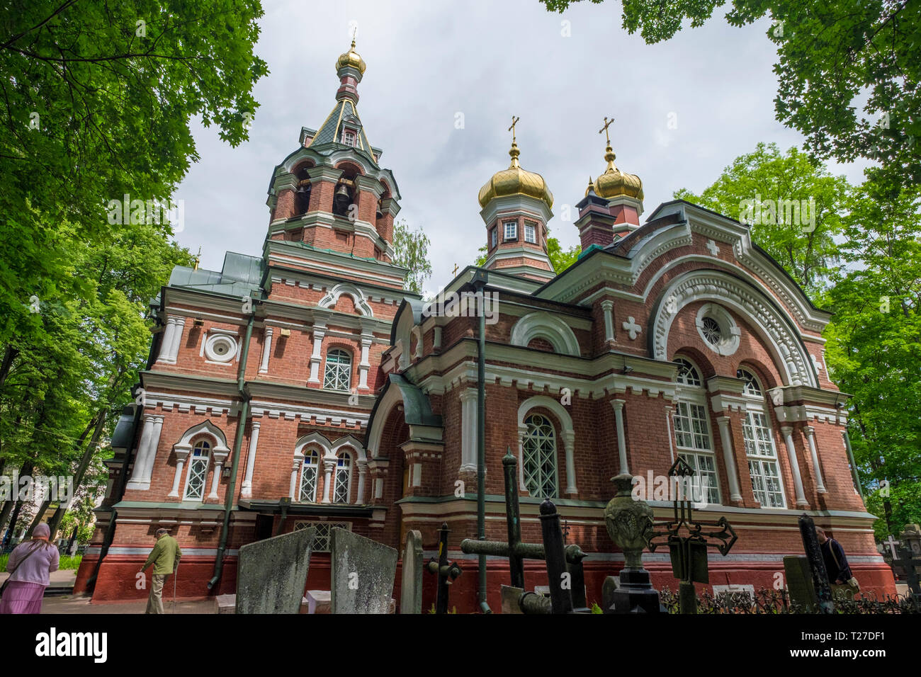 Old red brick Nevsky church in Minsk, Belarus Stock Photo - Alamy
