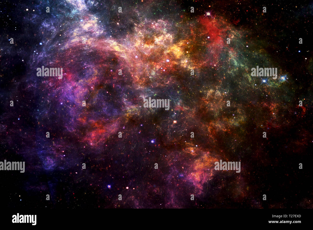 Abstract artistic beautiful colorful galaxy in a space background Stock ...