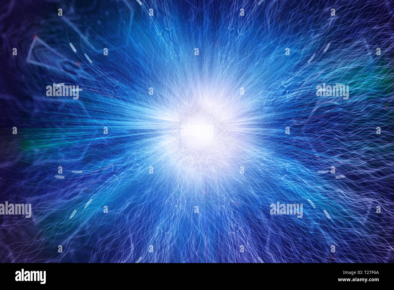 Abstract artistic digital smooth energy exploding into an artwork ...