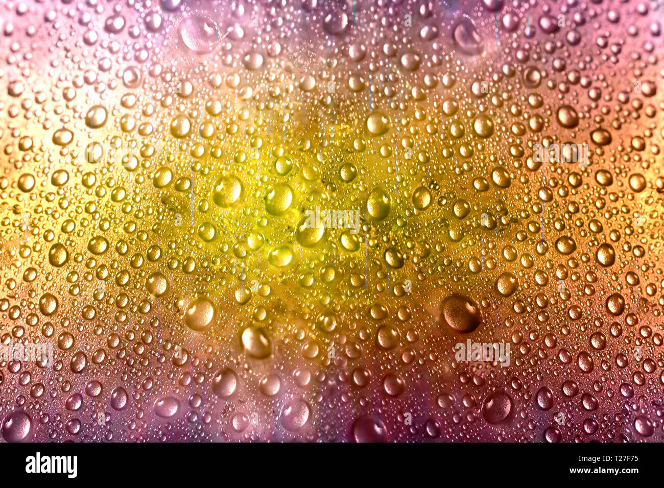 Artistic abstract water Drops effect on a multicolored texture ...