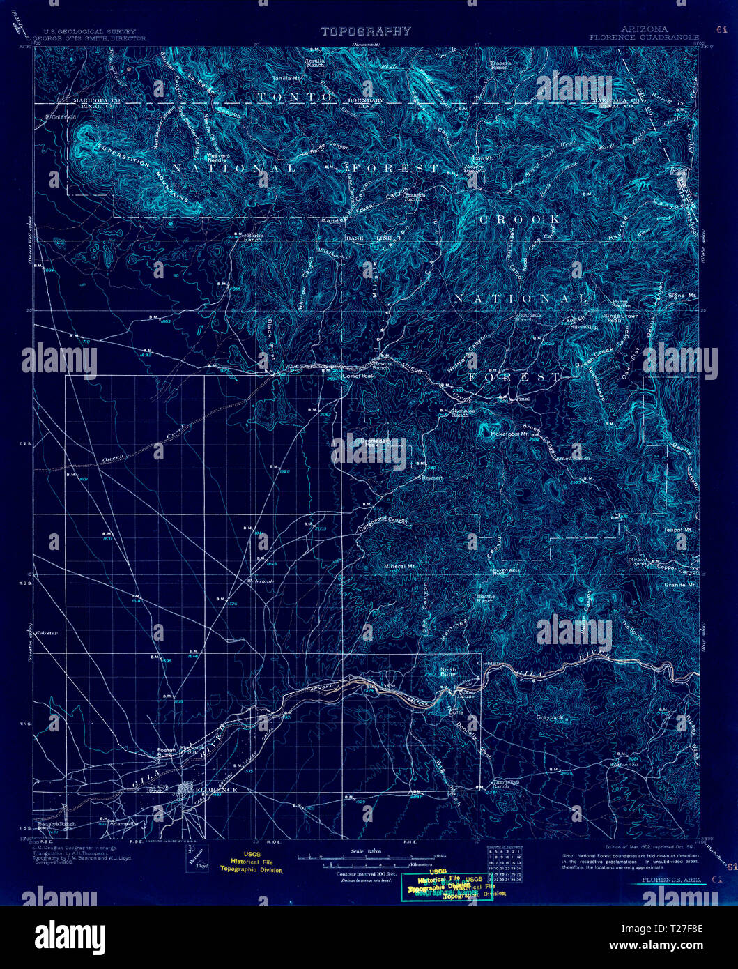 Florence arizona map hi-res stock photography and images - Alamy