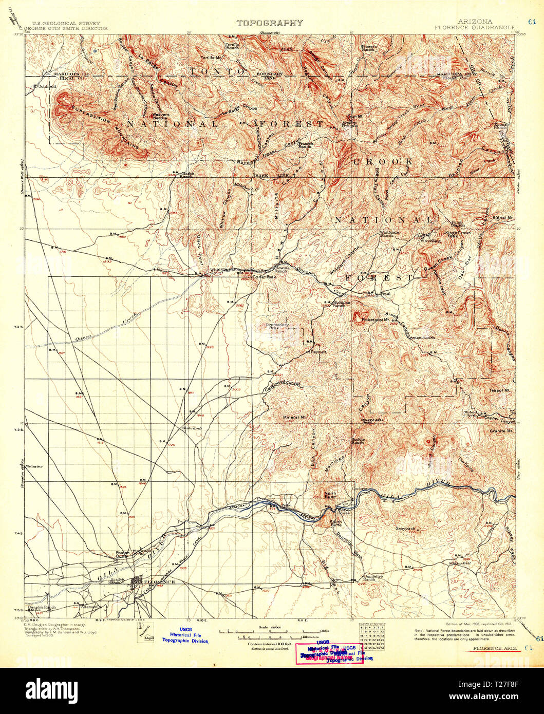 Florence arizona map hi-res stock photography and images - Alamy