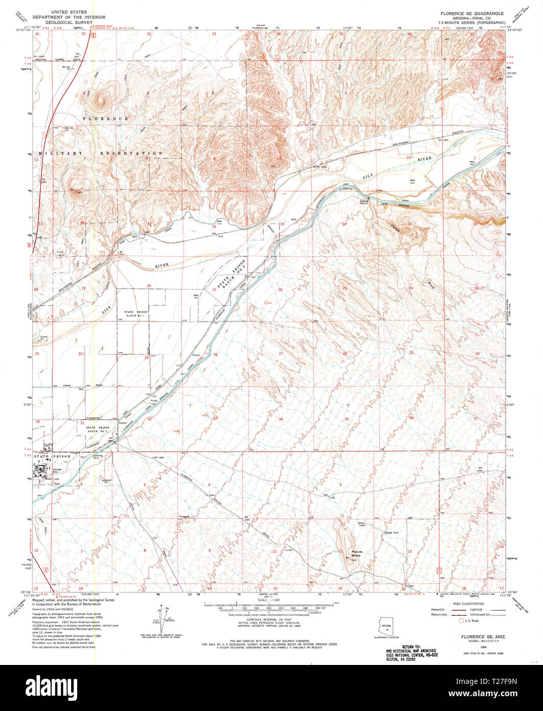 Florence arizona map Cut Out Stock Images & Pictures - Alamy