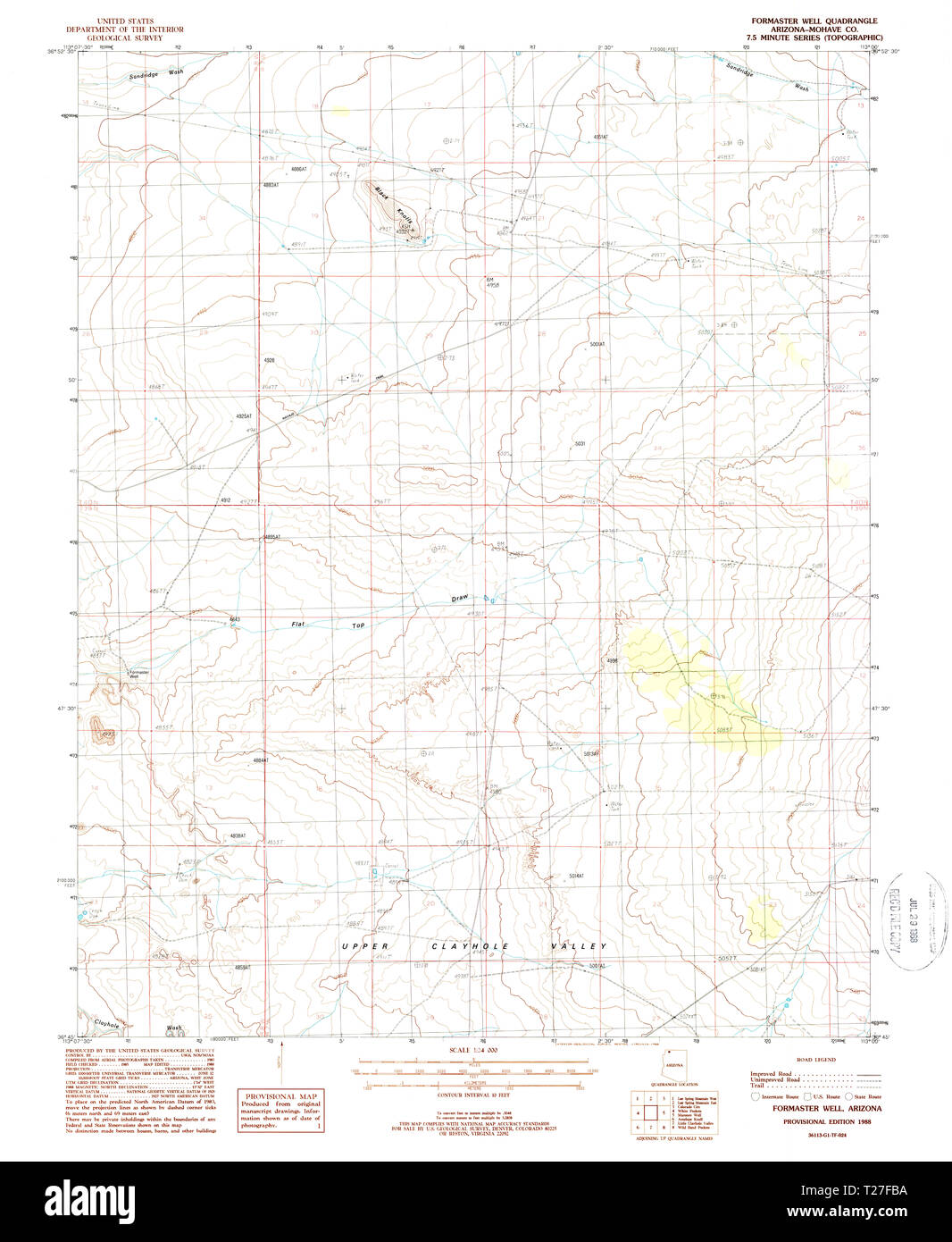 USGS TOPO Map Arizona AZ Formaster Well 311359 1988 24000 Restoration ...