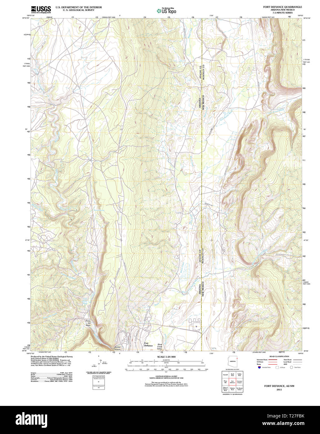 Map of fort defiance hi-res stock photography and images - Alamy