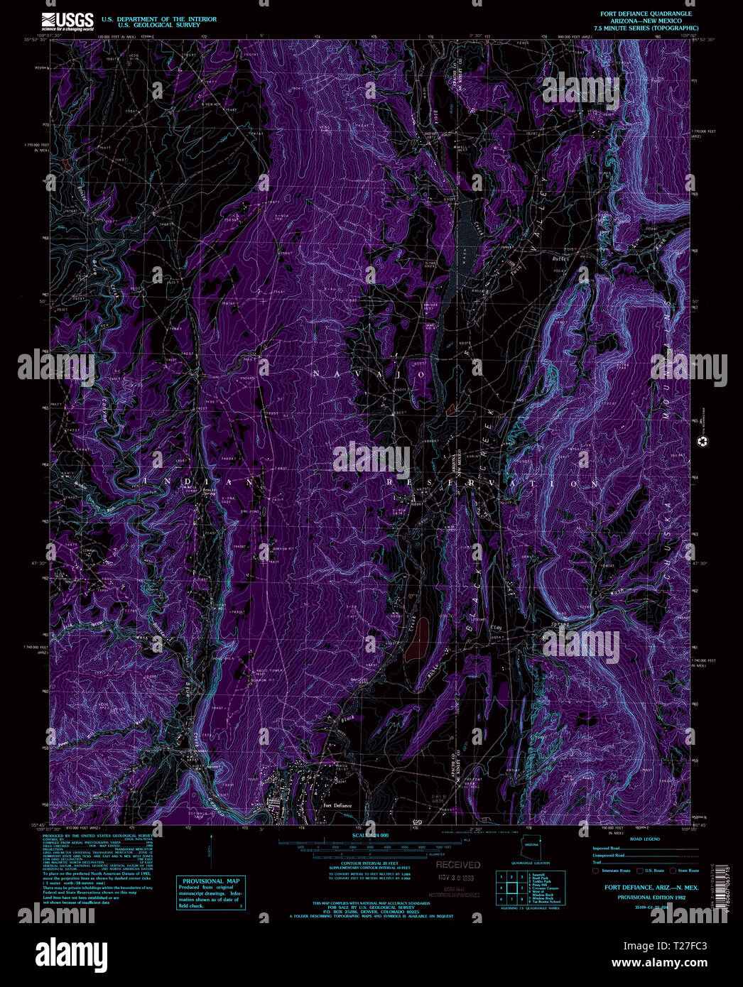 Map of fort defiance hi-res stock photography and images - Alamy