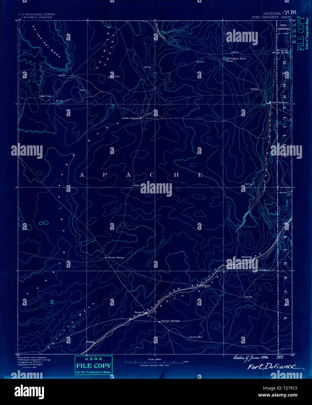 Map of fort defiance hi-res stock photography and images - Alamy