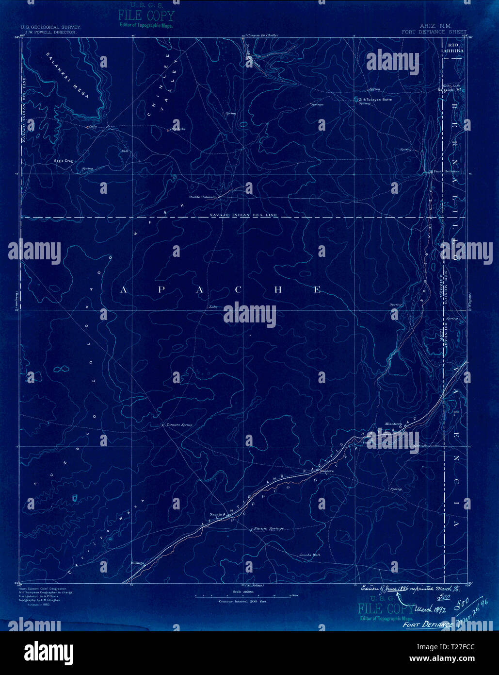 Map of fort defiance hi-res stock photography and images - Alamy