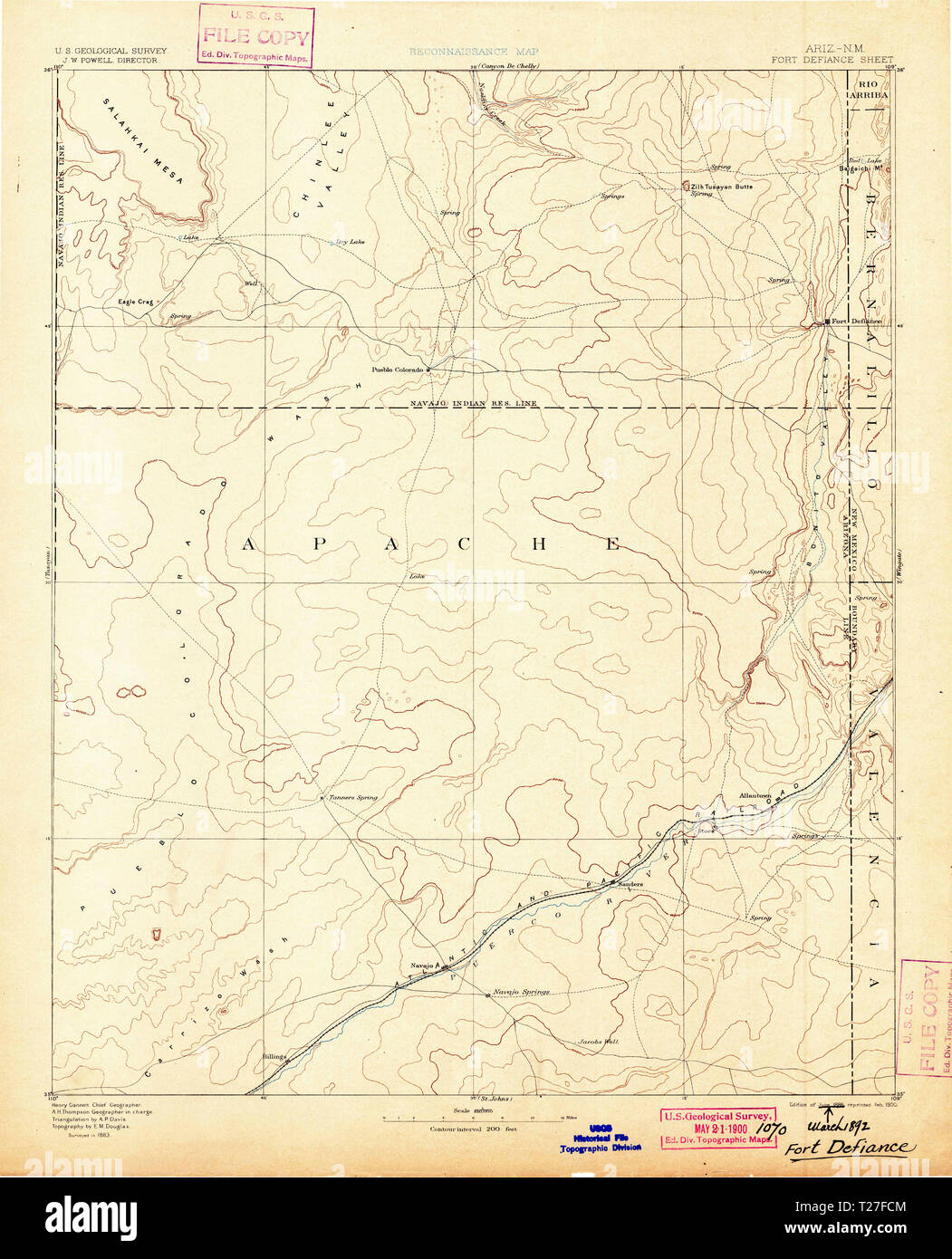 Map of fort defiance hi-res stock photography and images - Alamy