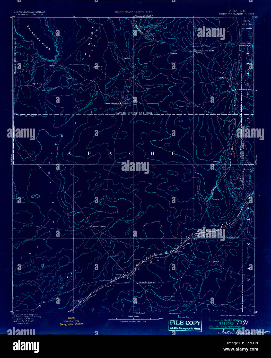 Map of fort defiance hi-res stock photography and images - Alamy