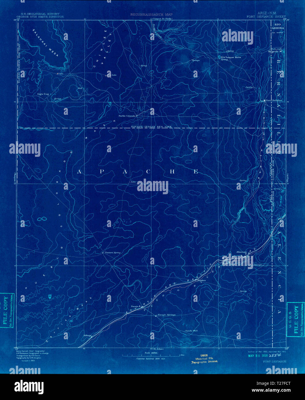 Map of fort defiance hi-res stock photography and images - Alamy