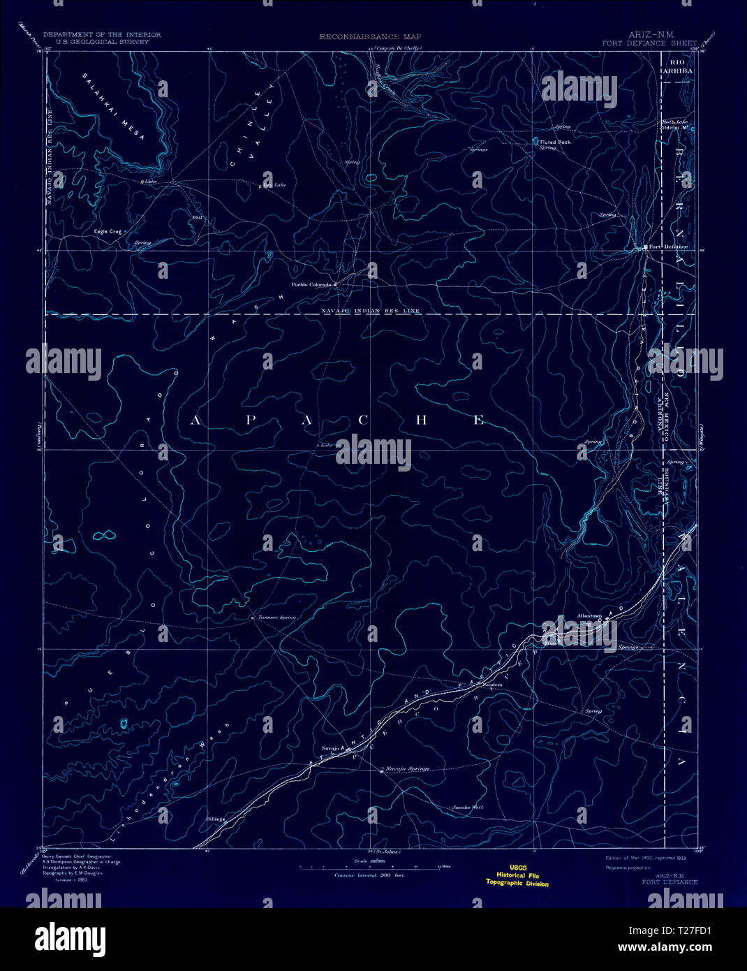 Map of fort defiance hi-res stock photography and images - Alamy