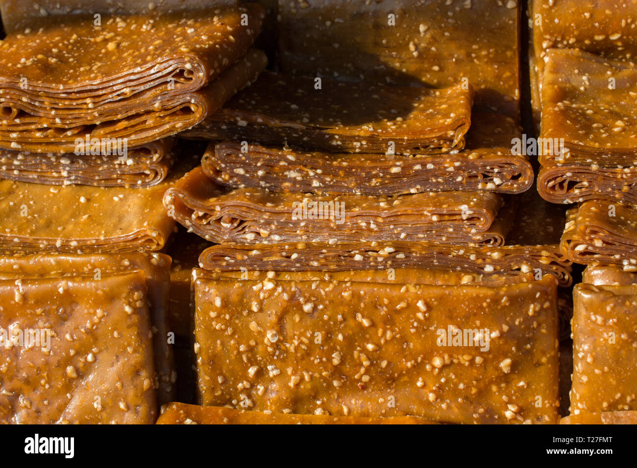 Turkish style fruit dried pulp as snack food Stock Photo - Alamy