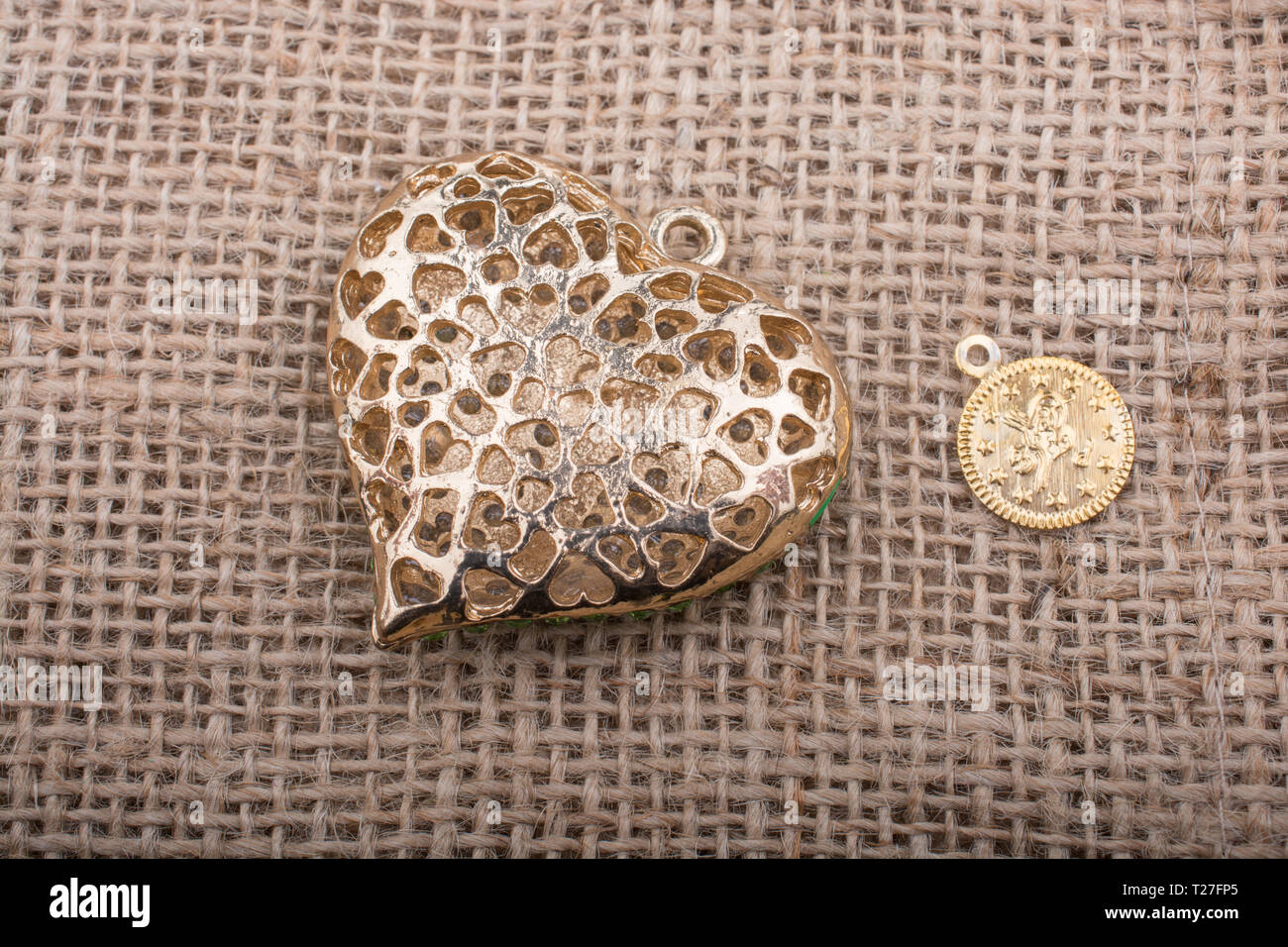 Colorful decorative objects in the shape of a heart Stock Photo - Alamy