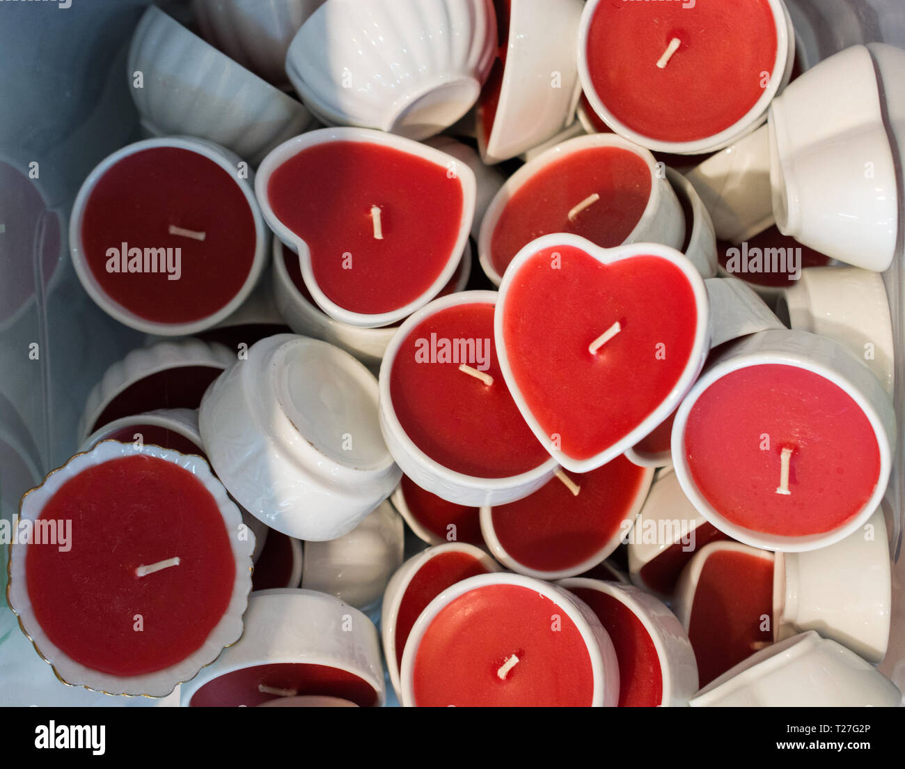 Colorful decorative objects in the shape of a heart Stock Photo - Alamy