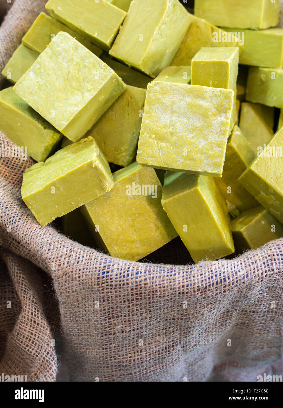 Collection of bars of fragrant hand made organic soap Stock Photo - Alamy