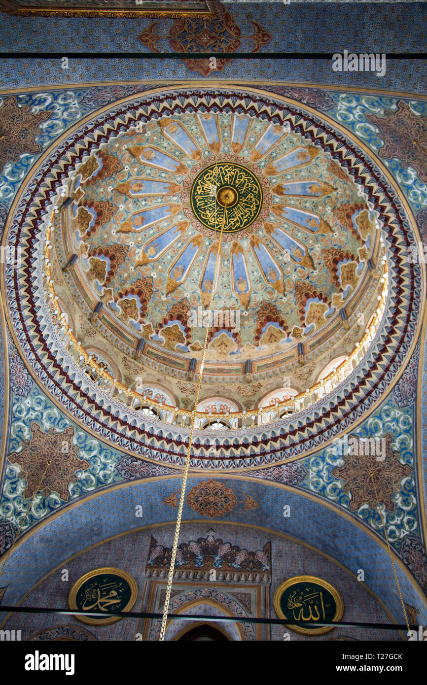 Inner view of dome in Ottoman architecture in, Istanbul, Turkey Stock ...