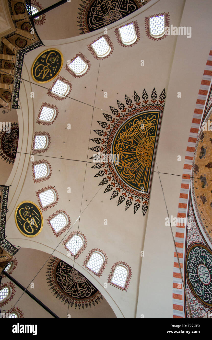 Inner view of dome in Ottoman architecture in, Istanbul, Turkey Stock ...