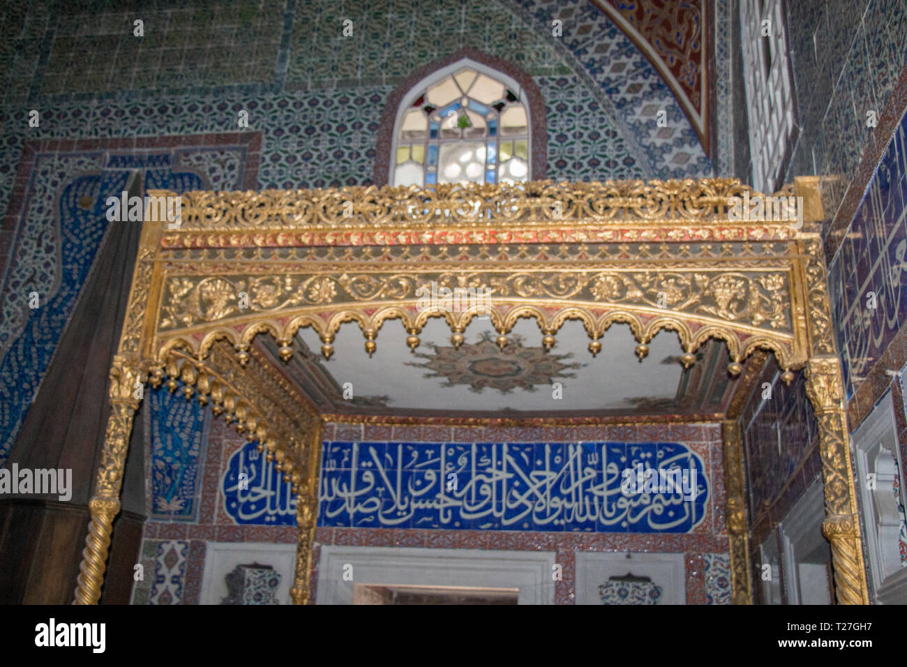 Interior of a historic Ottoman mosque in the view Stock Photo - Alamy