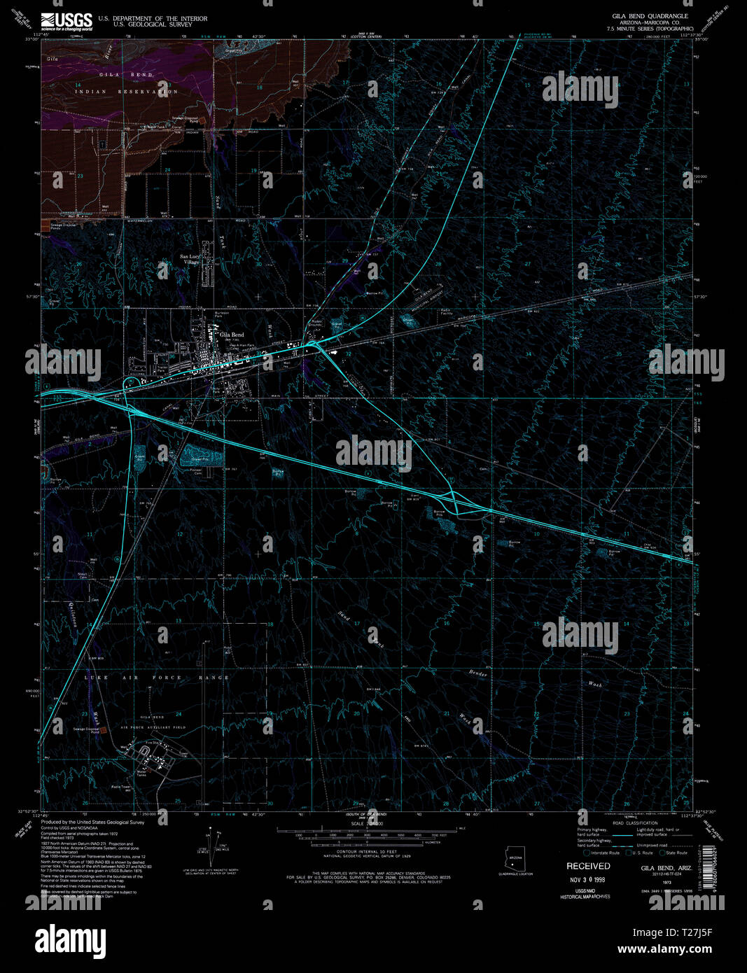 Map of gila bend hi-res stock photography and images - Alamy