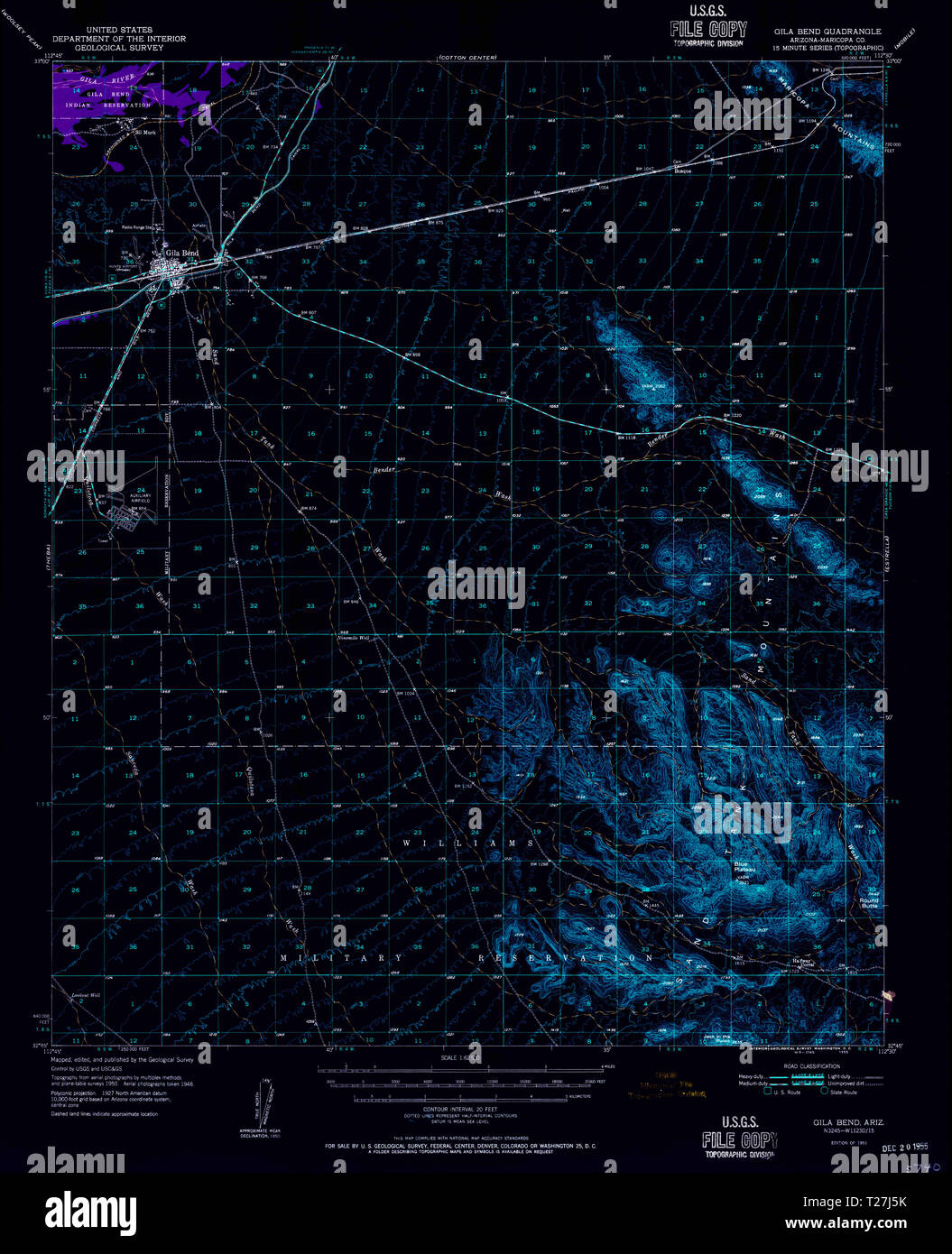 Map of gila bend hi-res stock photography and images - Alamy