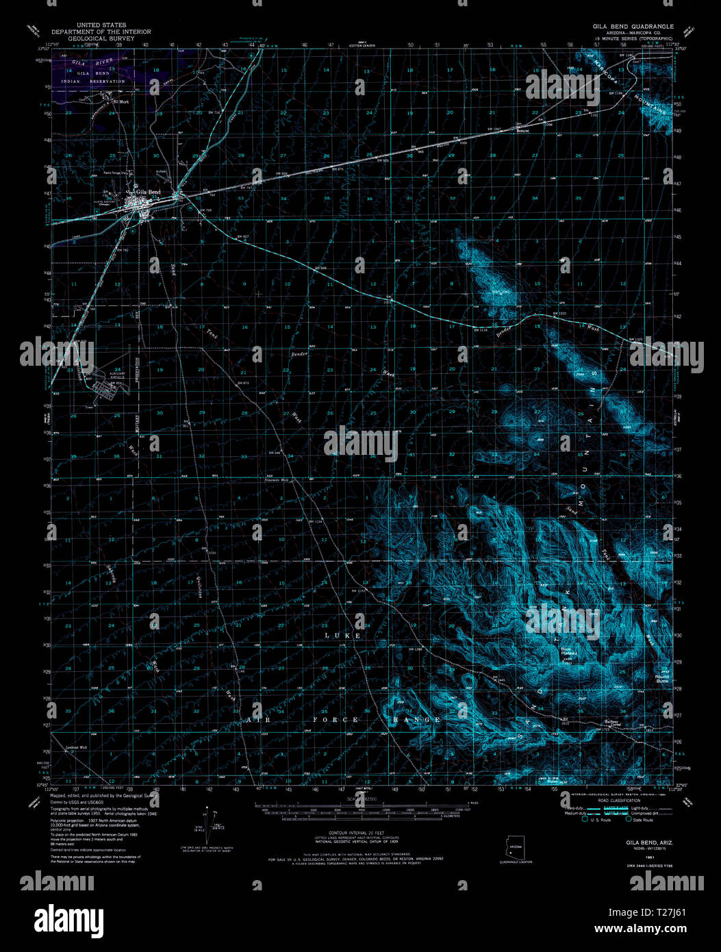 Map of gila bend hi-res stock photography and images - Alamy