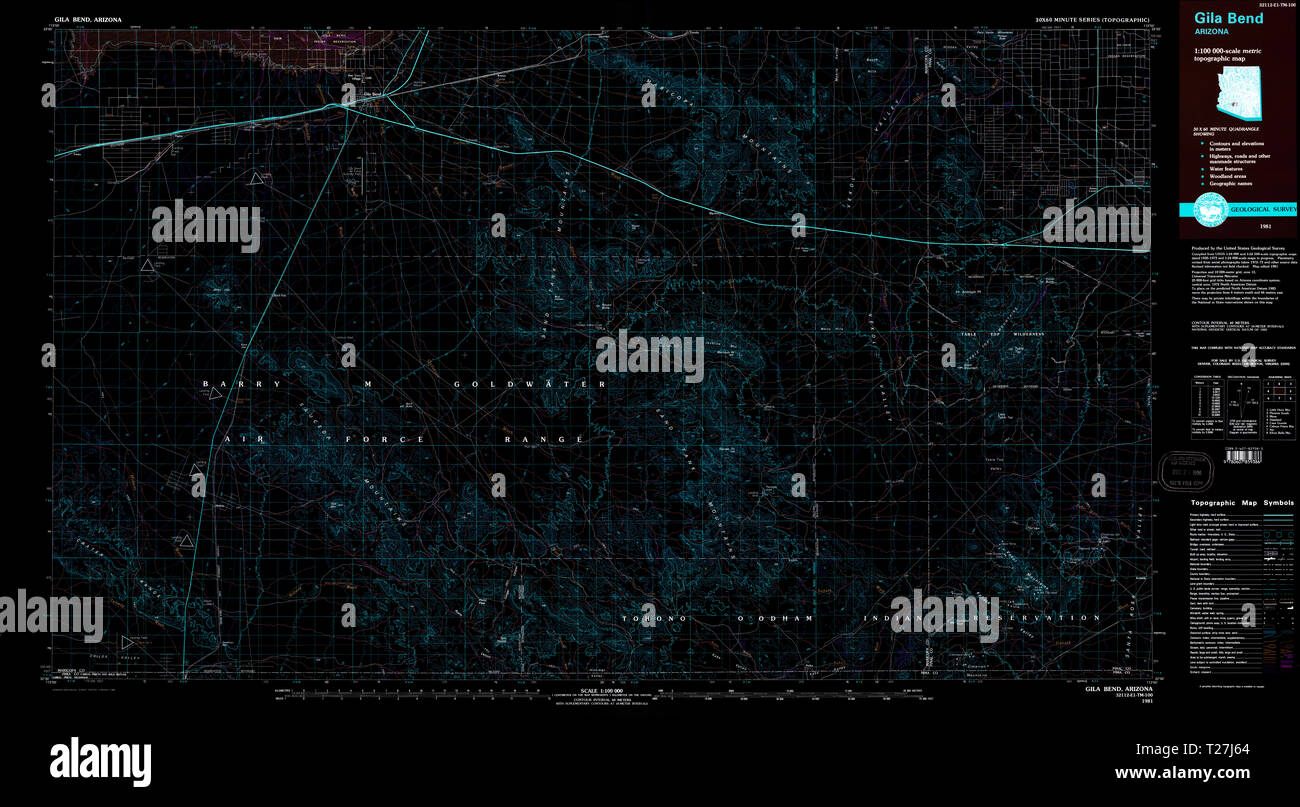 Map of gila bend hi-res stock photography and images - Alamy