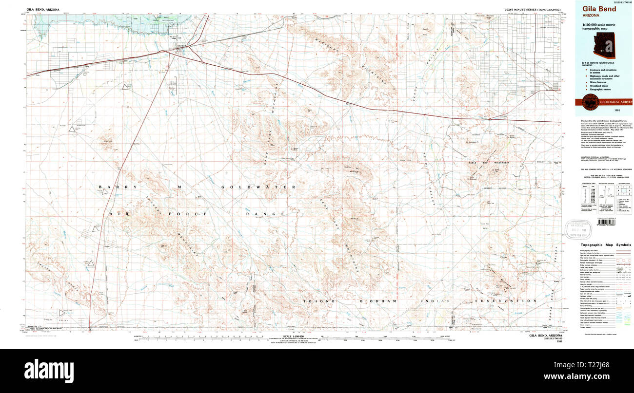 Map of gila bend hi-res stock photography and images - Alamy