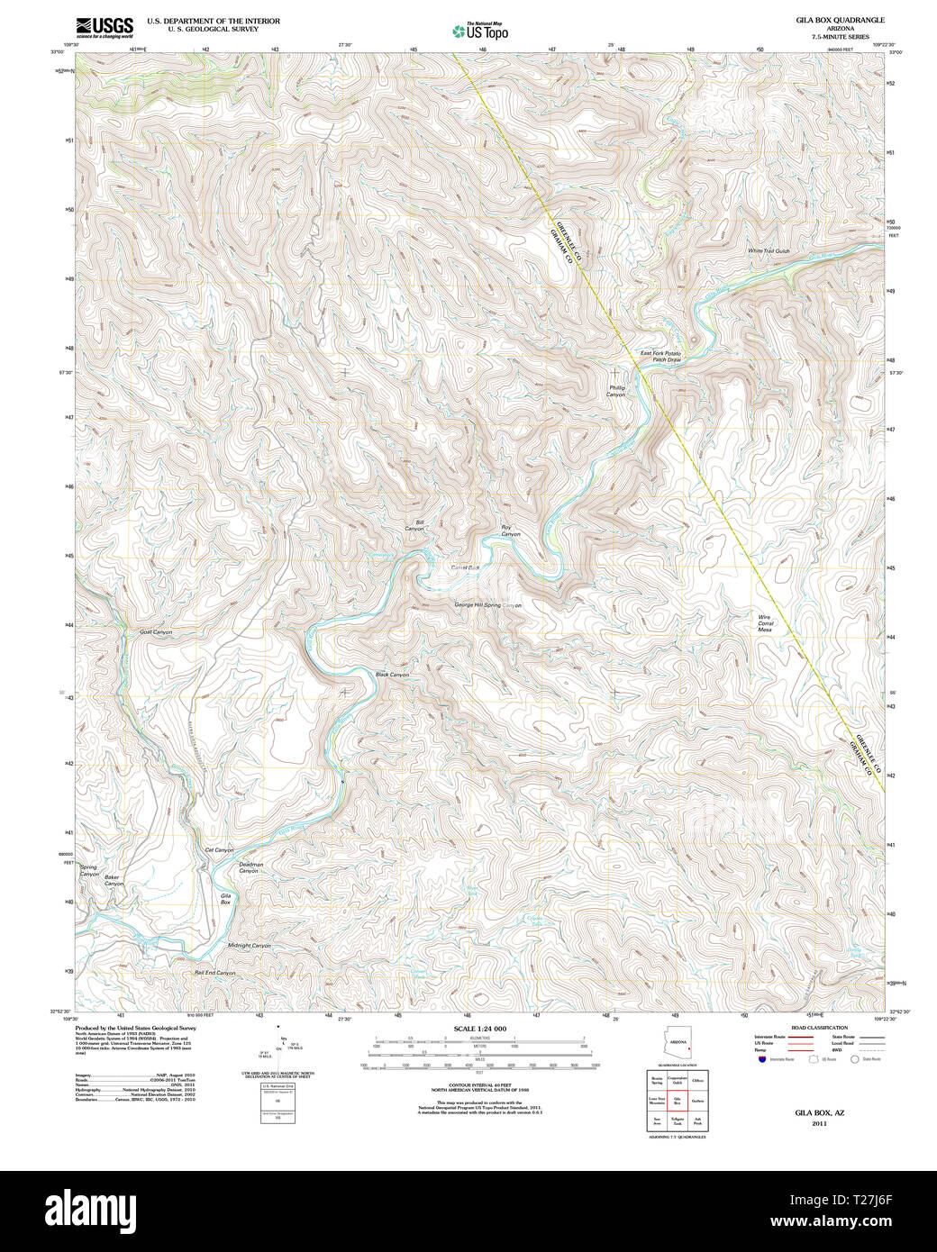Gila map hi-res stock photography and images - Alamy