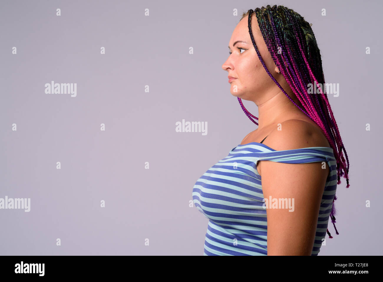 Side view rebellious female hi-res stock photography and images - Alamy