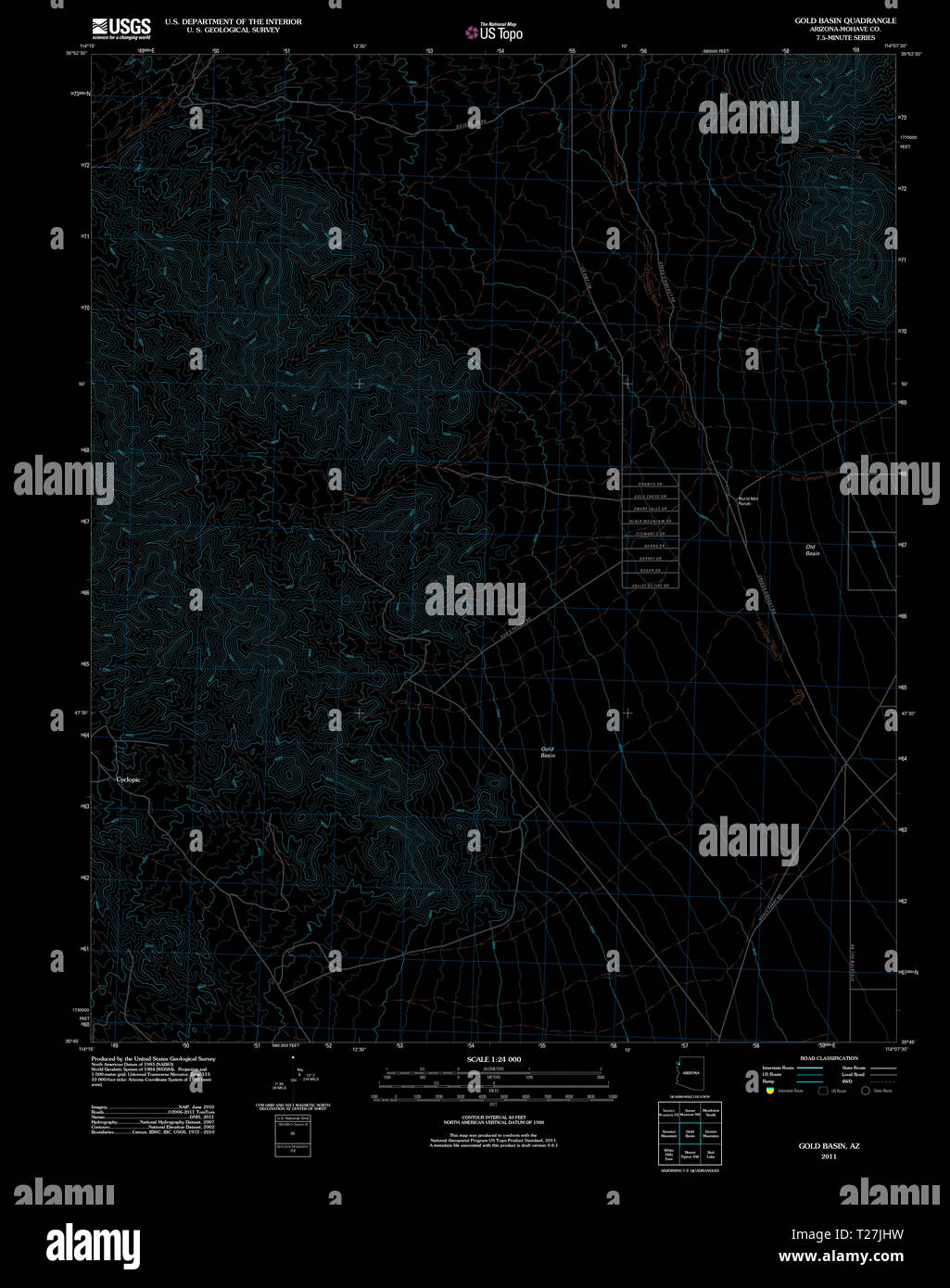 Arizona gold map hi-res stock photography and images - Alamy