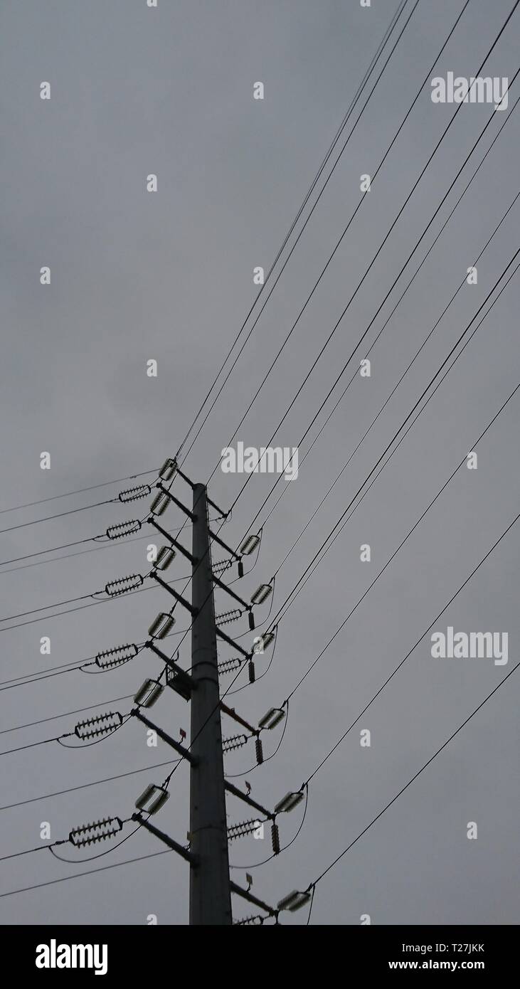 Shenzhen, China: High Voltage Wire Frame Landscape Stock Photo - Alamy