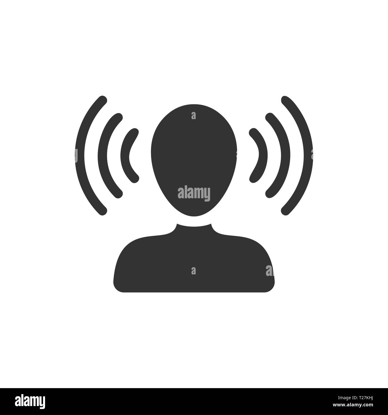 Mind awareness icon in flat style. Idea human vector illustration on ...