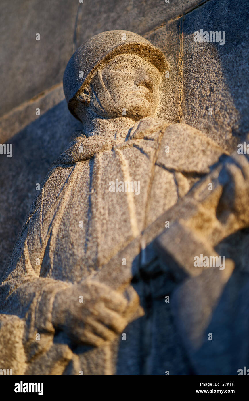 Russian soldier stone statue Stock Photo - Alamy