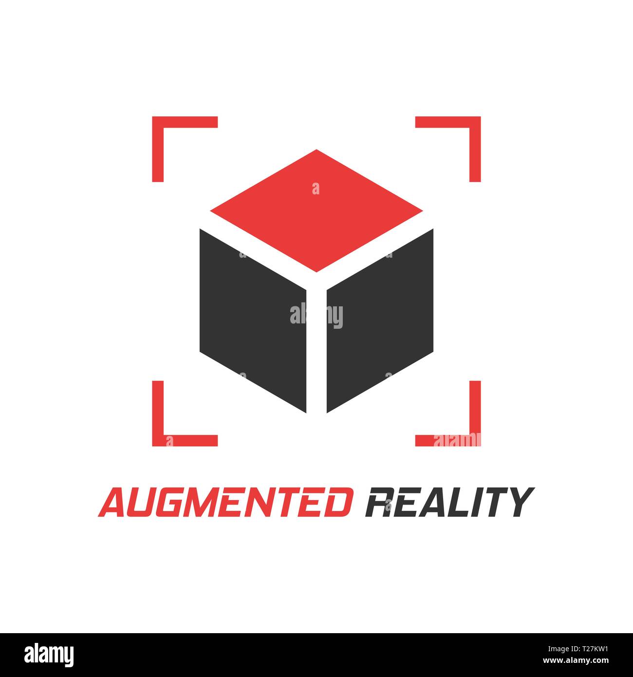 Augmented reality icon in flat style. Vr device vector illustration on ...