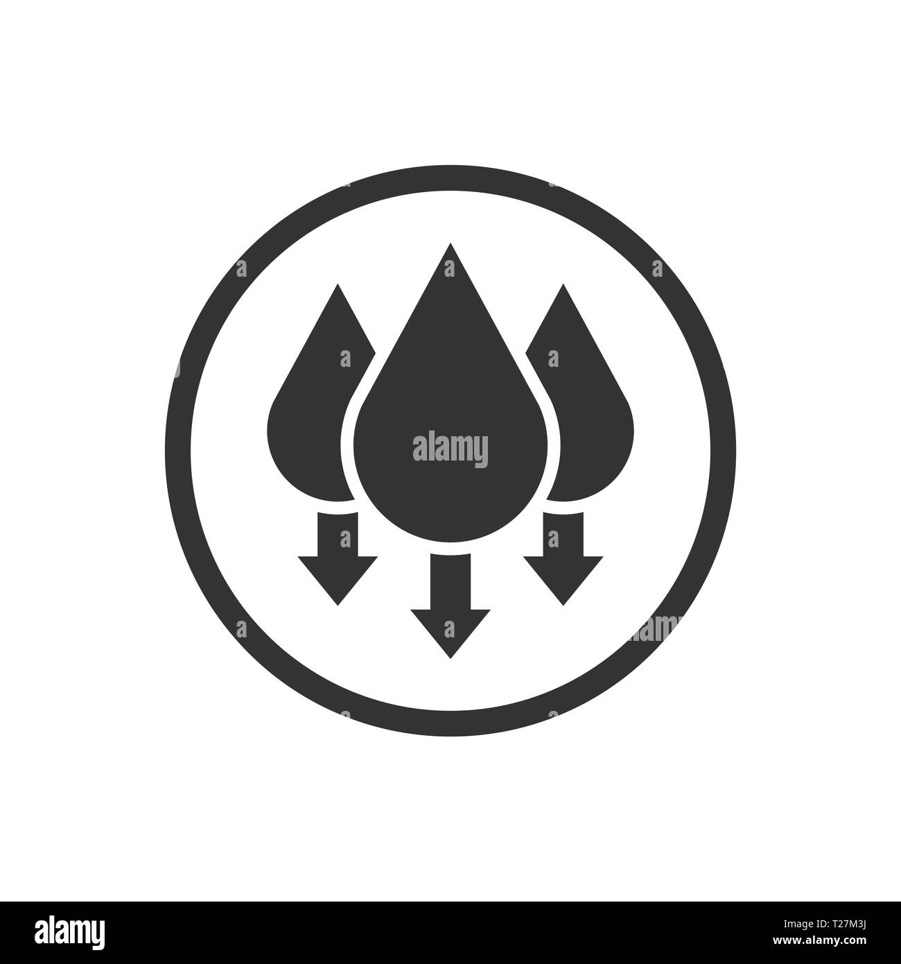 Humidity icon in flat style. Climate vector illustration on white ...