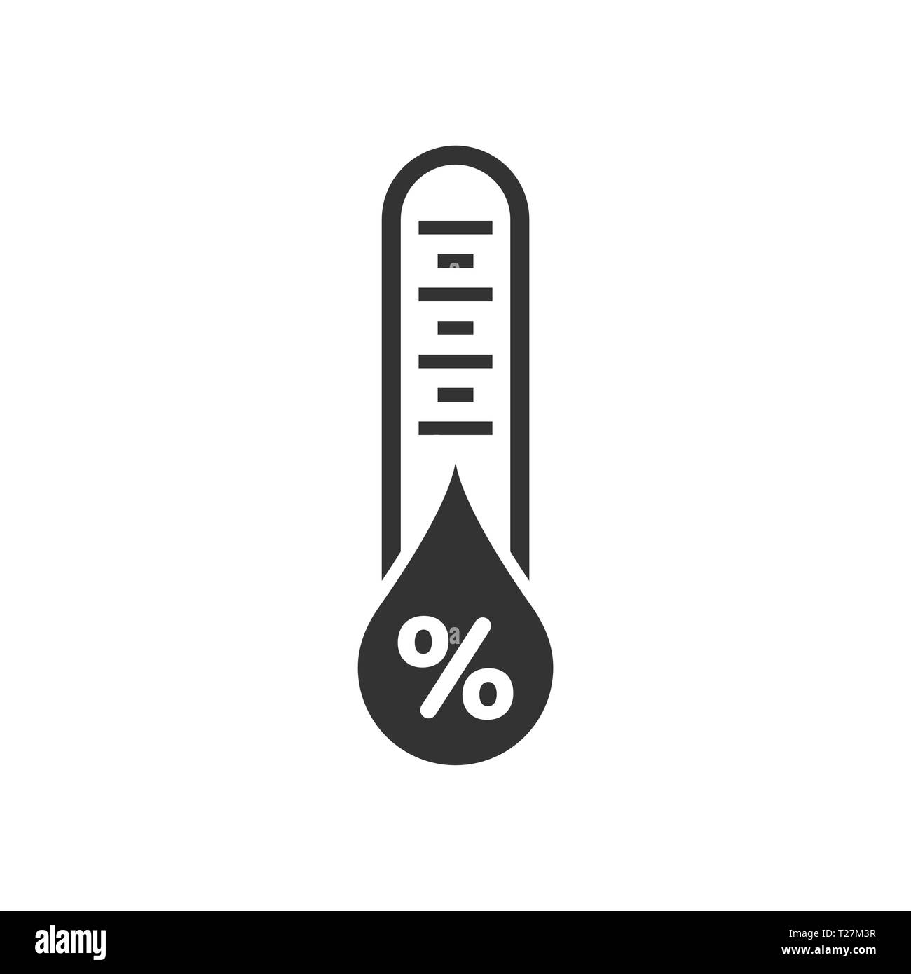 Humidity icon in flat style. Climate vector illustration on white ...