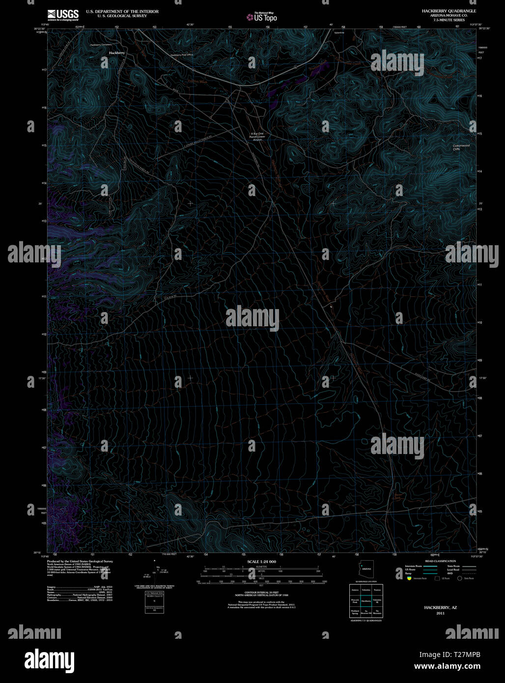 Map of hackberry hi-res stock photography and images - Alamy