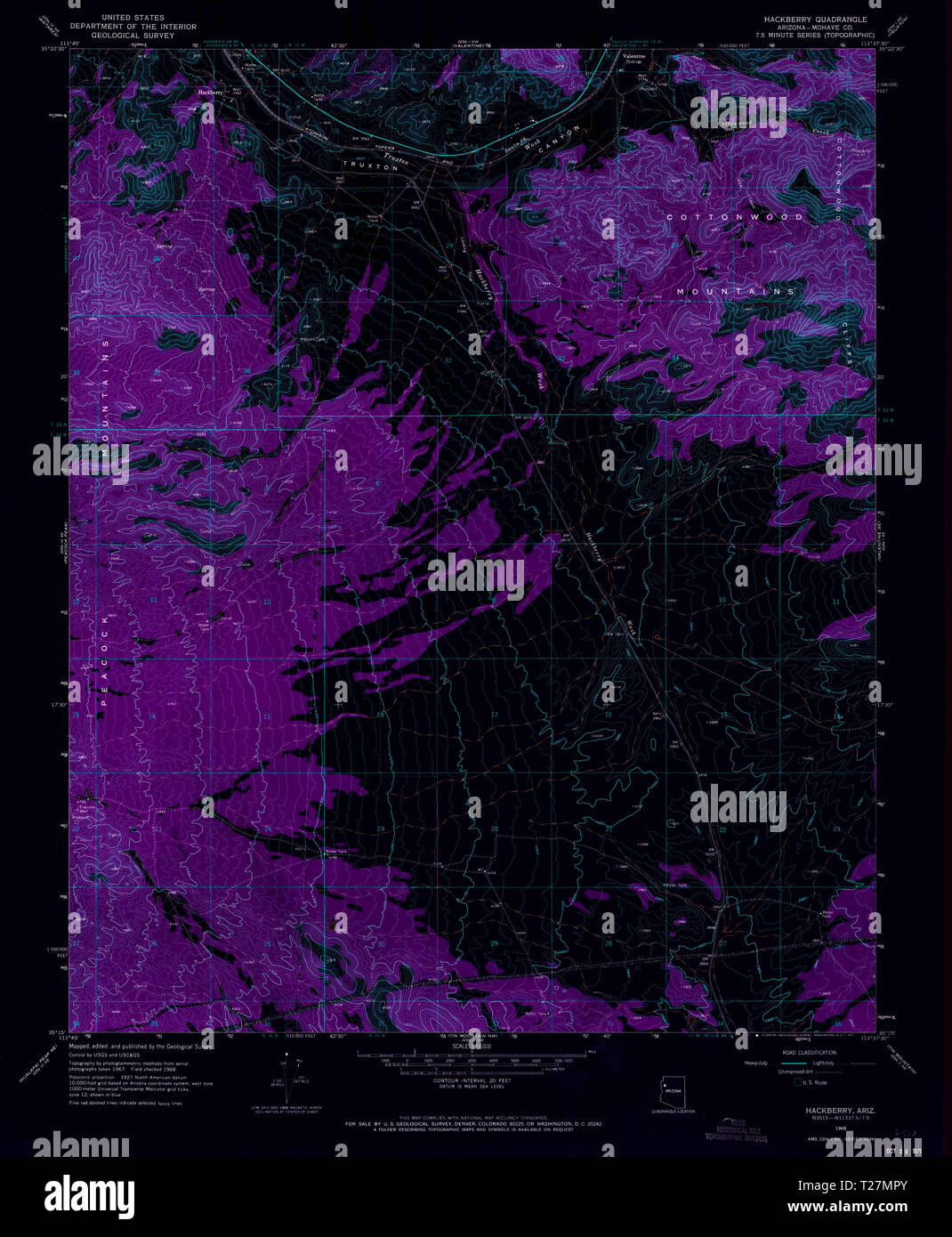 Map of hackberry hi-res stock photography and images - Alamy