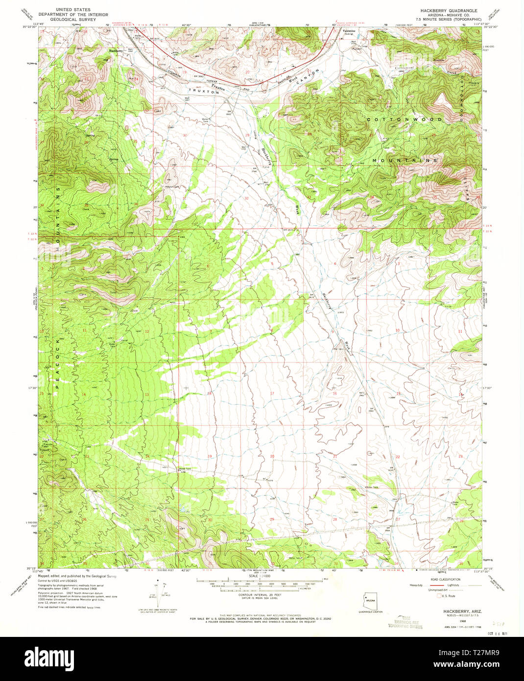 Map of hackberry hi-res stock photography and images - Alamy