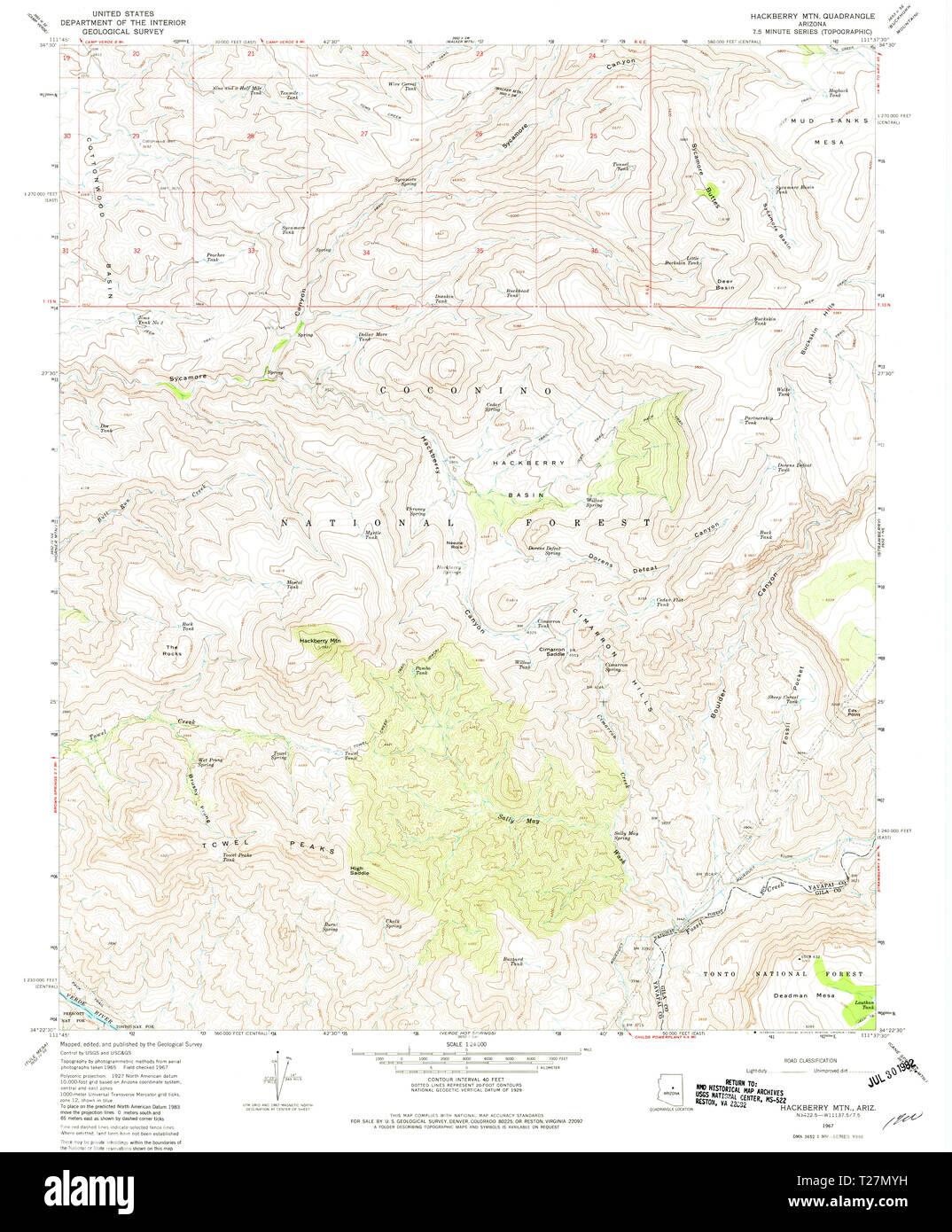 Map of hackberry hi-res stock photography and images - Alamy