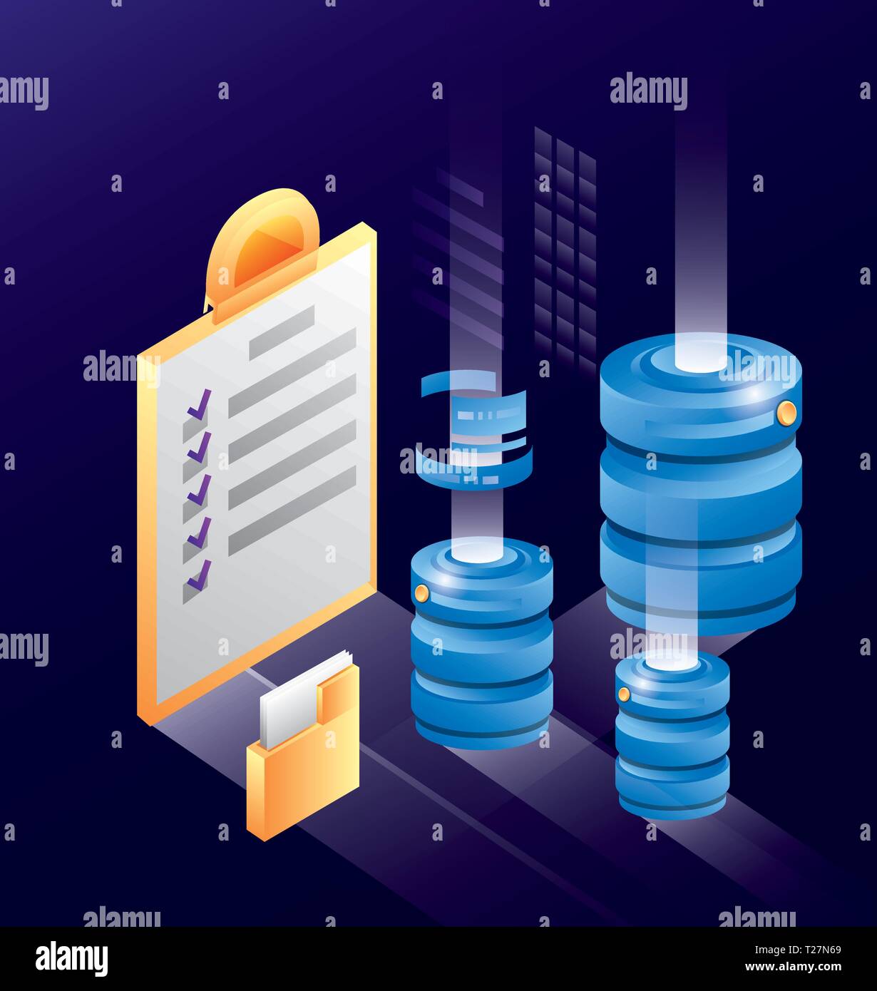 Documents processing Stock Vector Images - Alamy