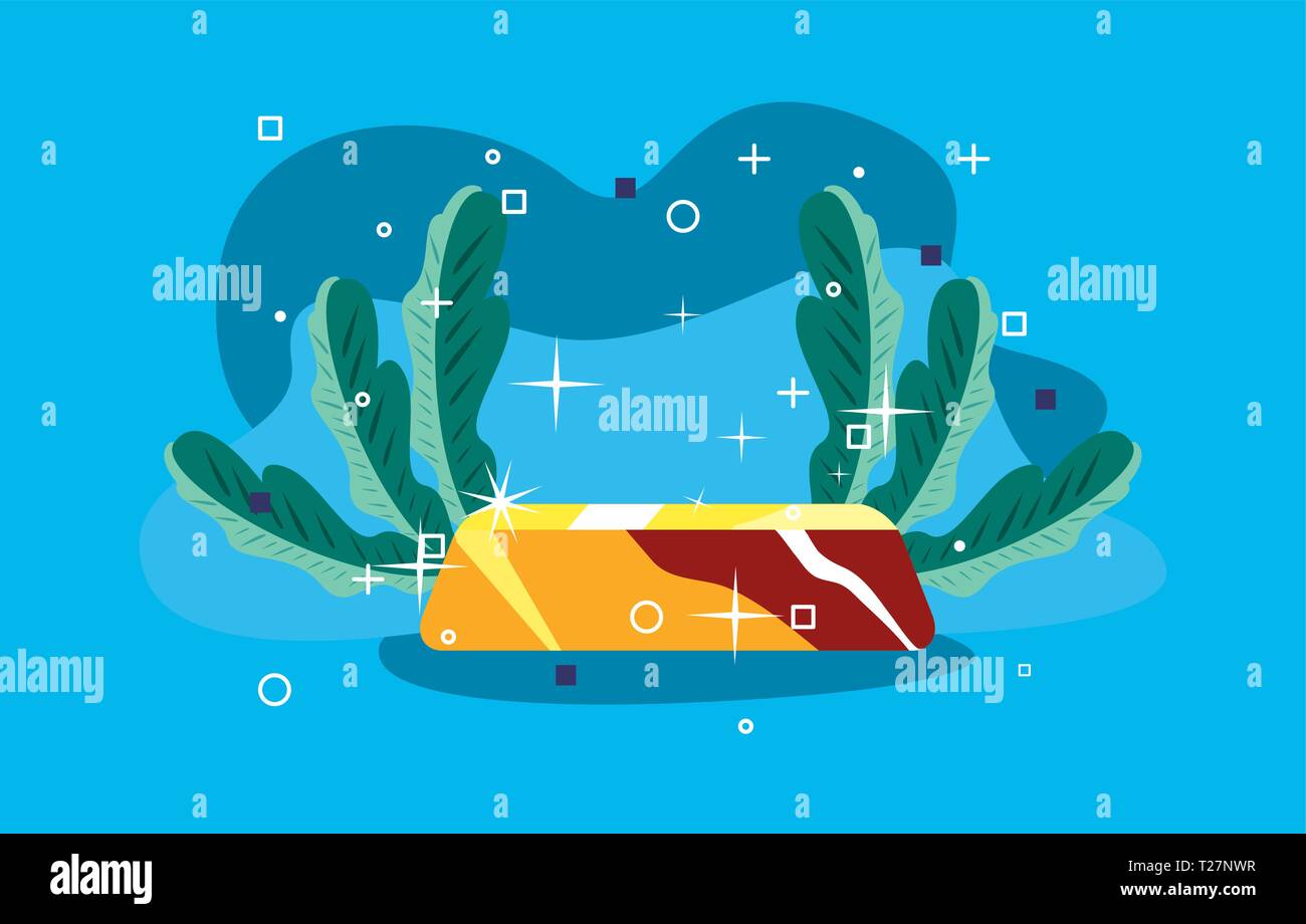 gold bar leaves on white background vector illustration Stock Vector ...