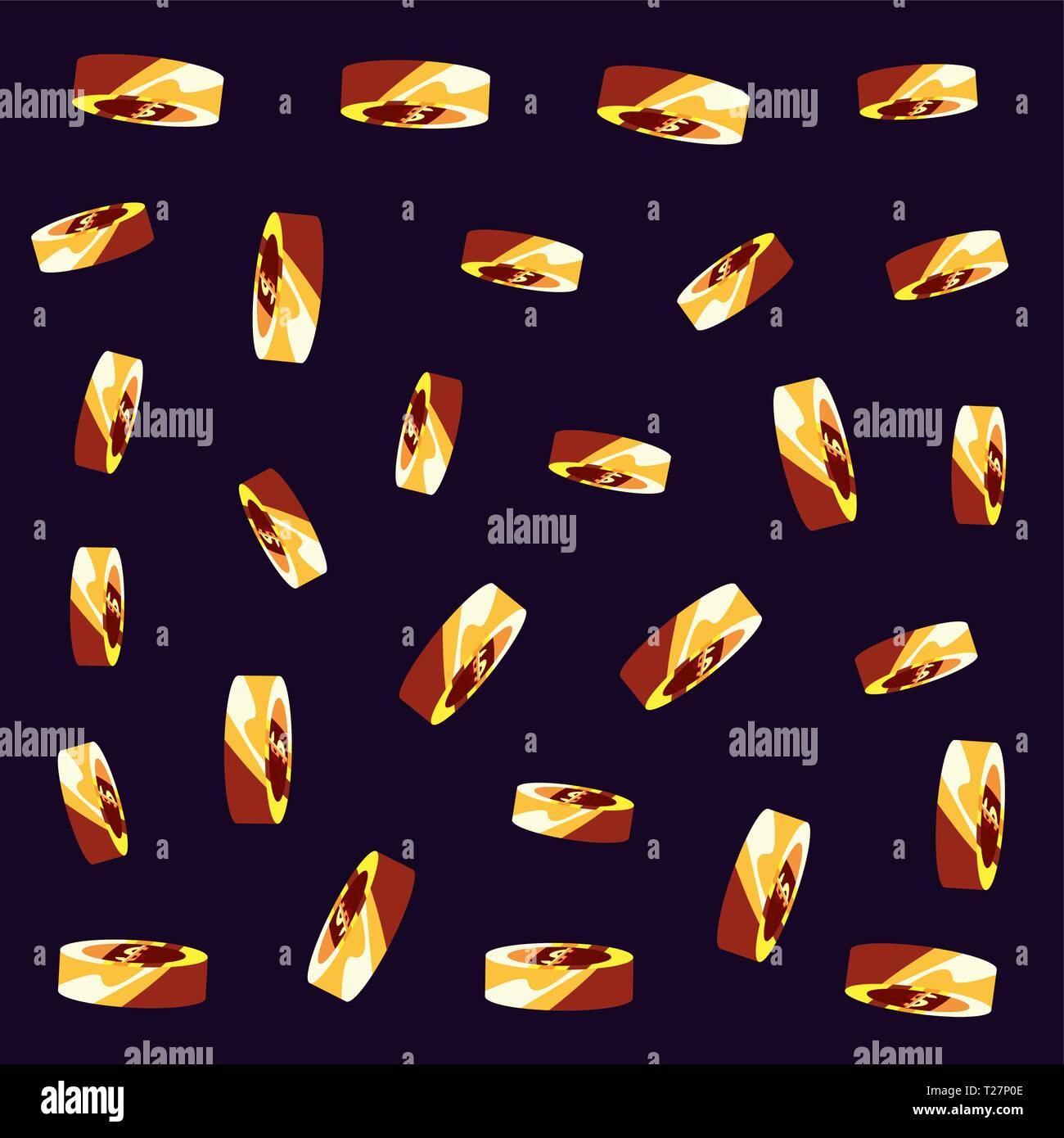 gold coin dollar money fortune background vector illustration Stock ...
