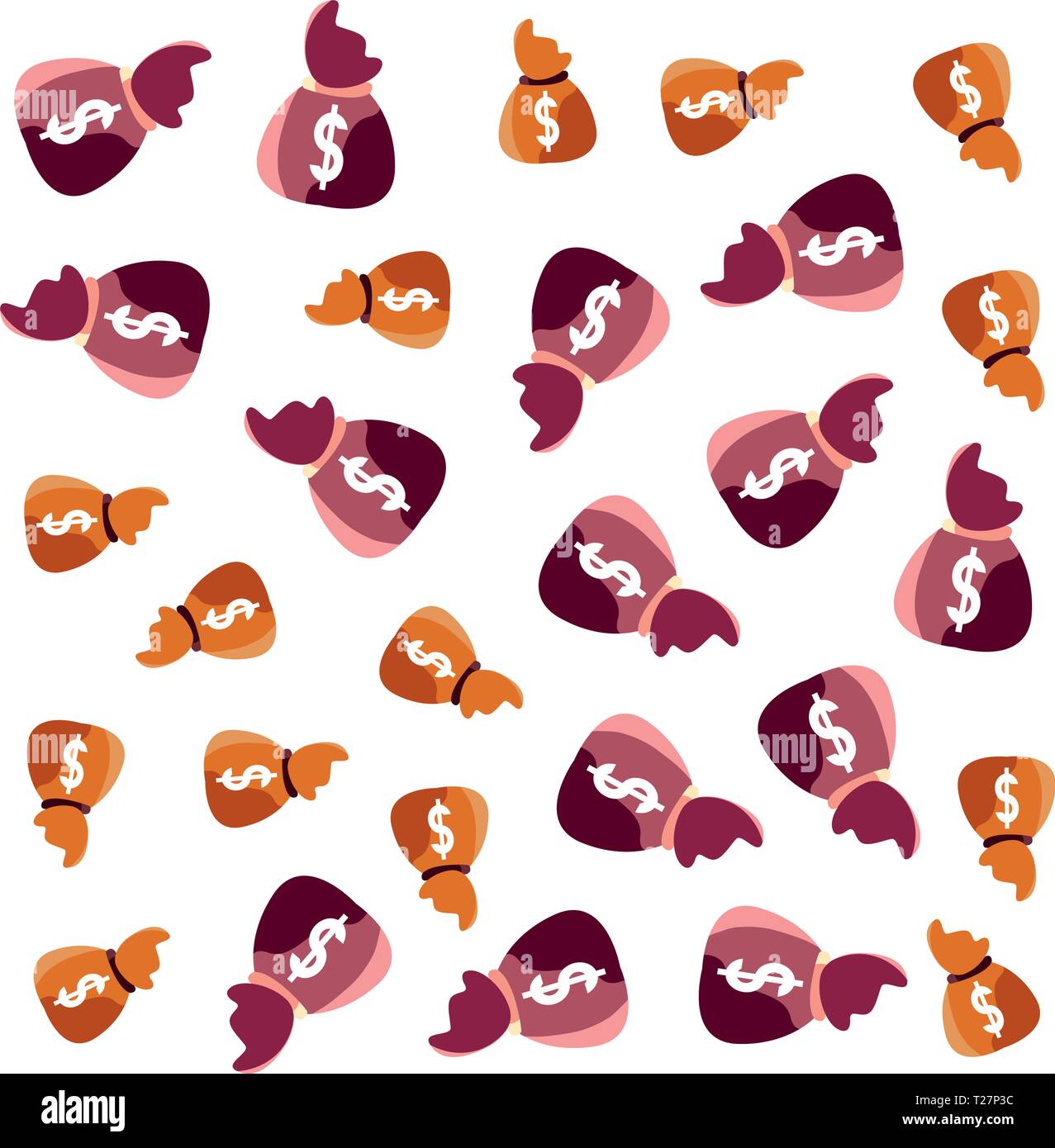 money bags dollar treasure background vector illustration Stock Vector ...