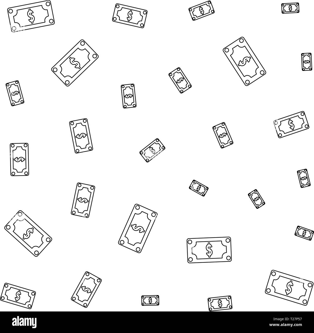 bank banknotes money currency background vector illustration Stock ...